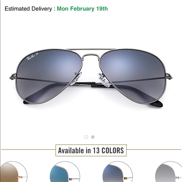 Ray-Ban | Accessories | Polarized Bluegrey Gradient Aviators | Poshmark